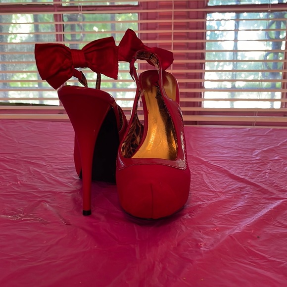 Shoes | Red Slingback 6 Inch Heels Size 8 | Poshmark